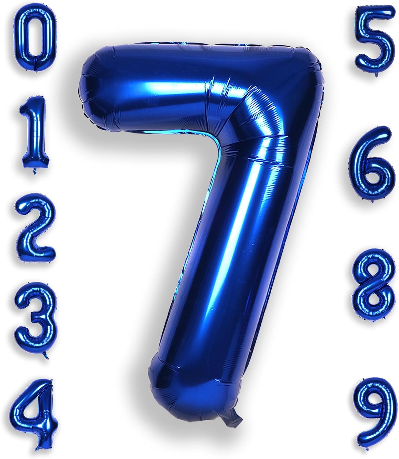 Amazon.com: SULALABOO 40Inch Navy Blue 7 Balloon Number Large Helium ...
