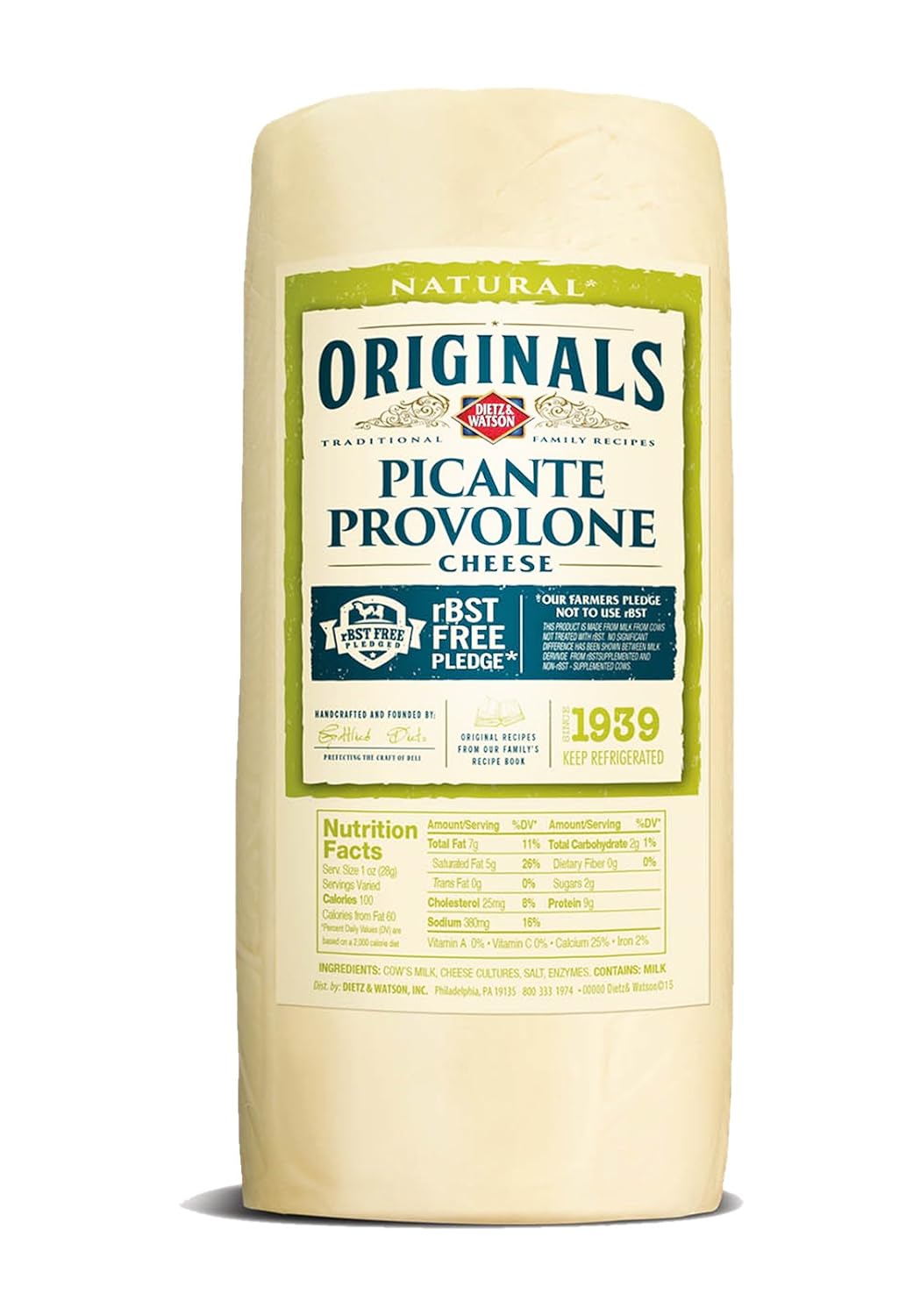 Amazon.com: Dietz & Watson, Originals rBST Free Picante Provolone ...