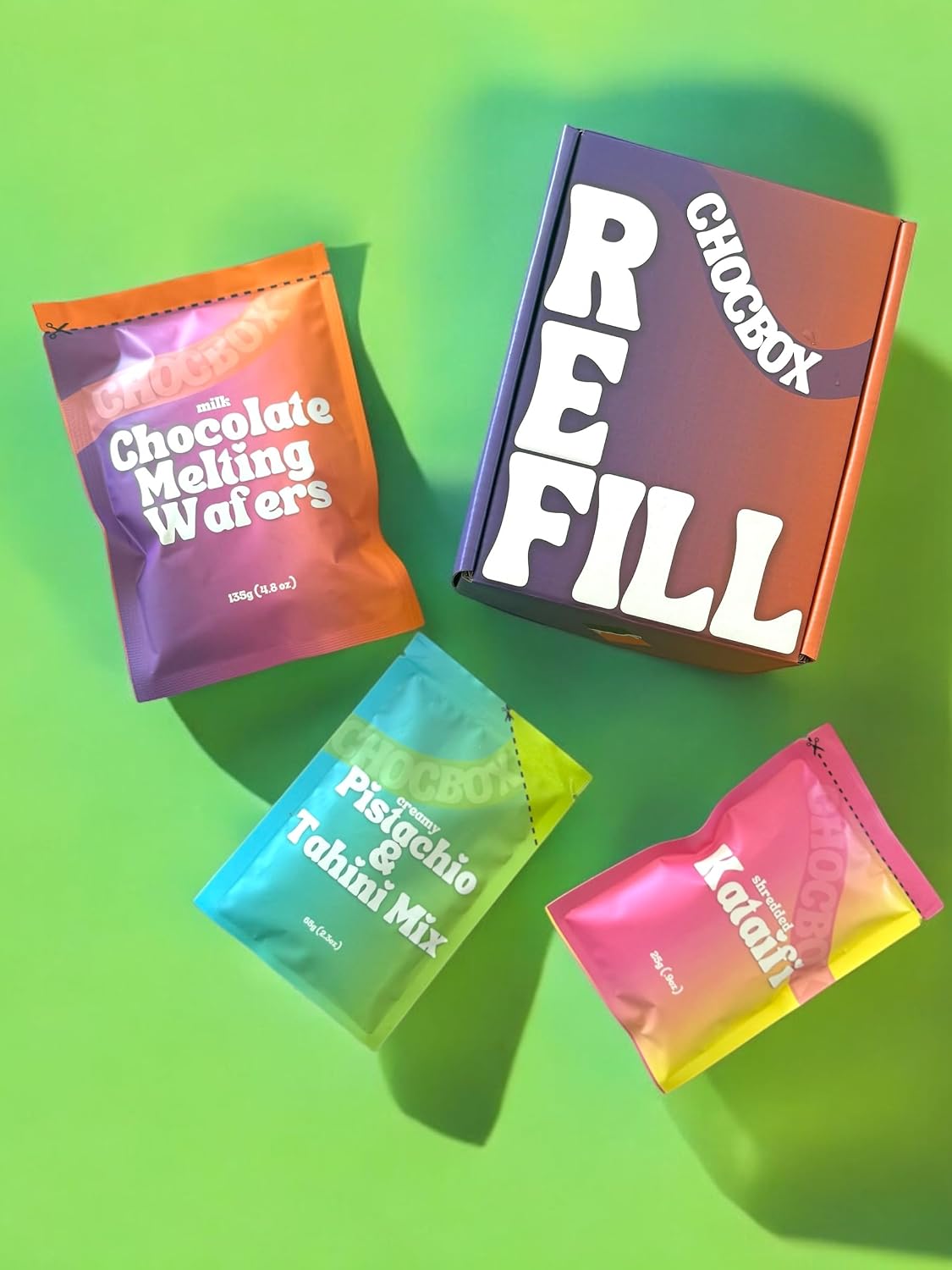 Amazon.com : Chocbox Viral Dubai Chocolate-Bar REFILL KIT - Choc Wafers ...