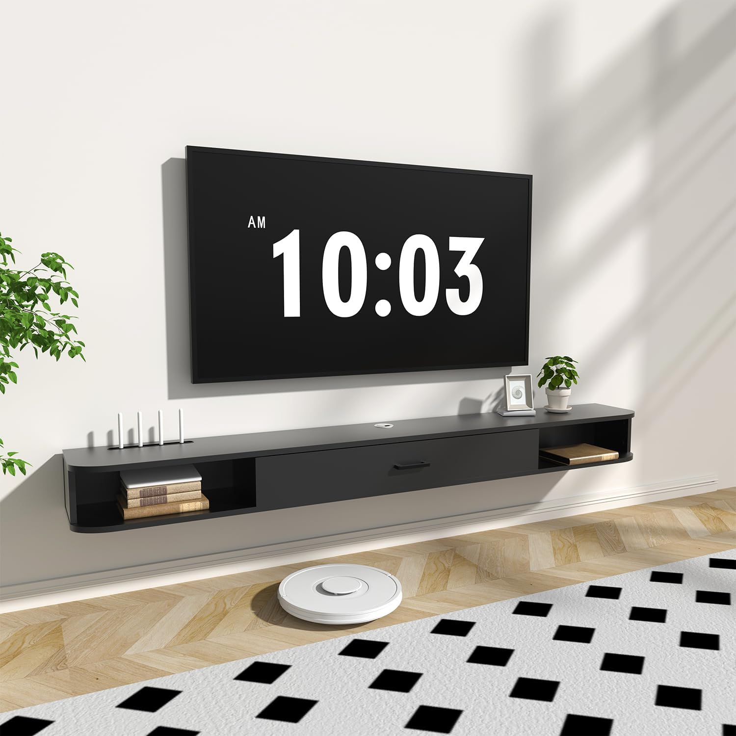 Amazon.com: GHC Floating TV Stand, 75'' Wall Mounted TV Cabinet ...