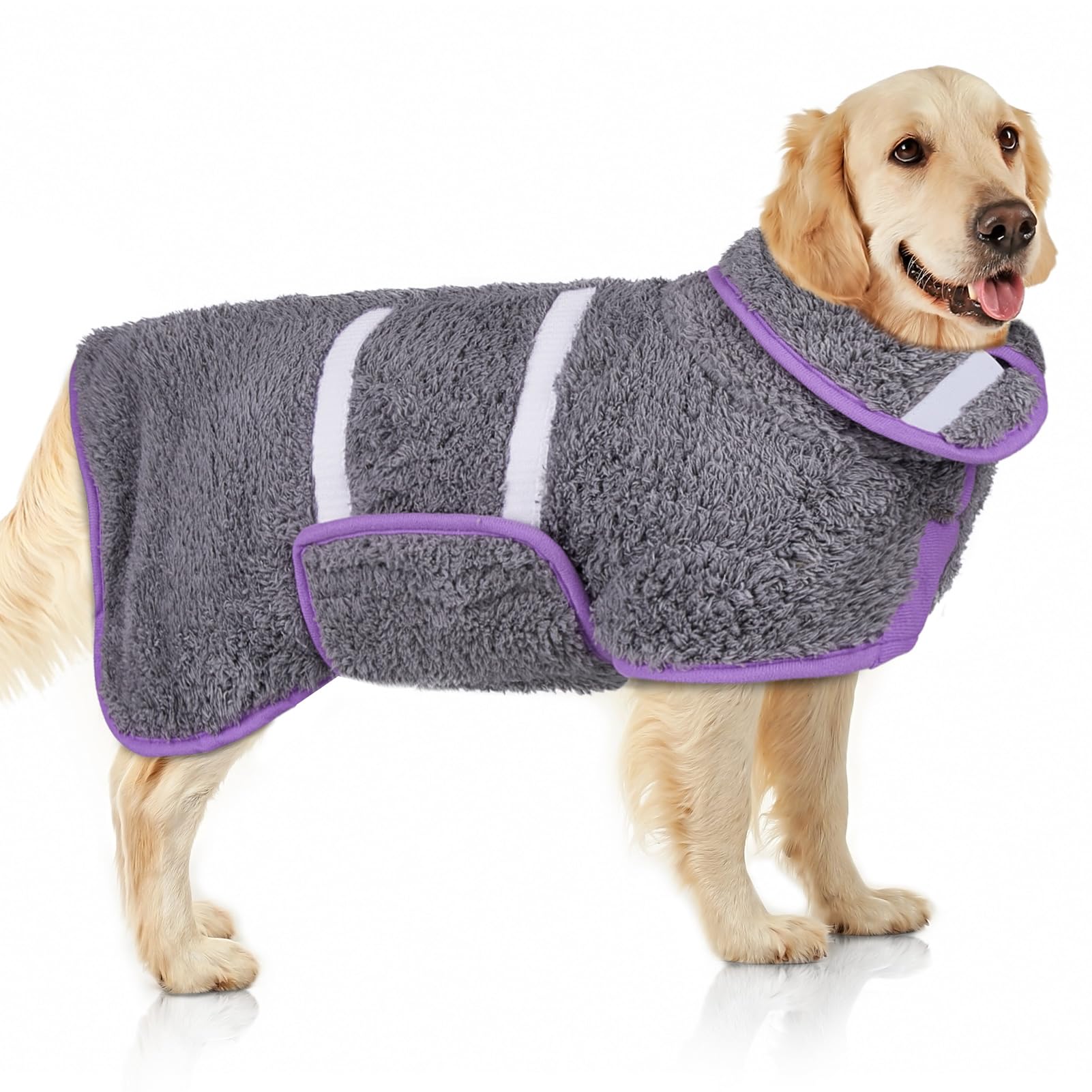 Amazon.com : Dog Bathrobe Super Absorbent Dog Towels for Drying Dogs ...