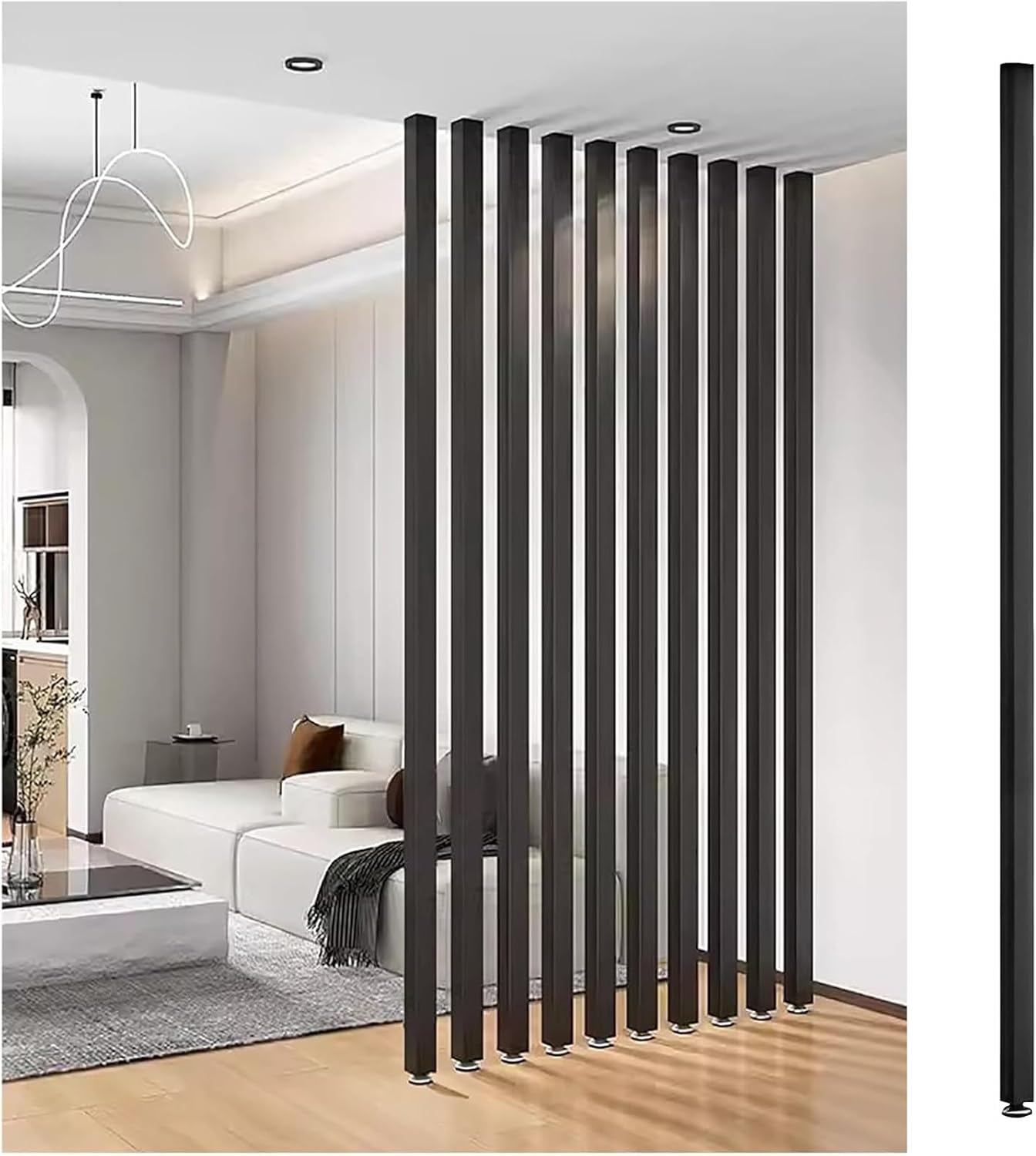 Floor to Ceiling Room Divider, 70 to 240cm Tall Privacy Screens Post ...