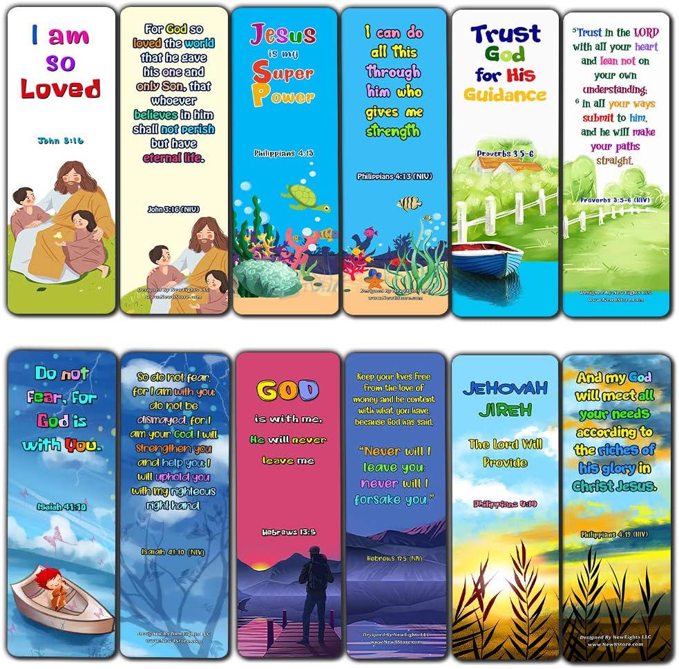 Christian Bookmarks for Kids - Life Changing (12 Pack) - Collection of ...