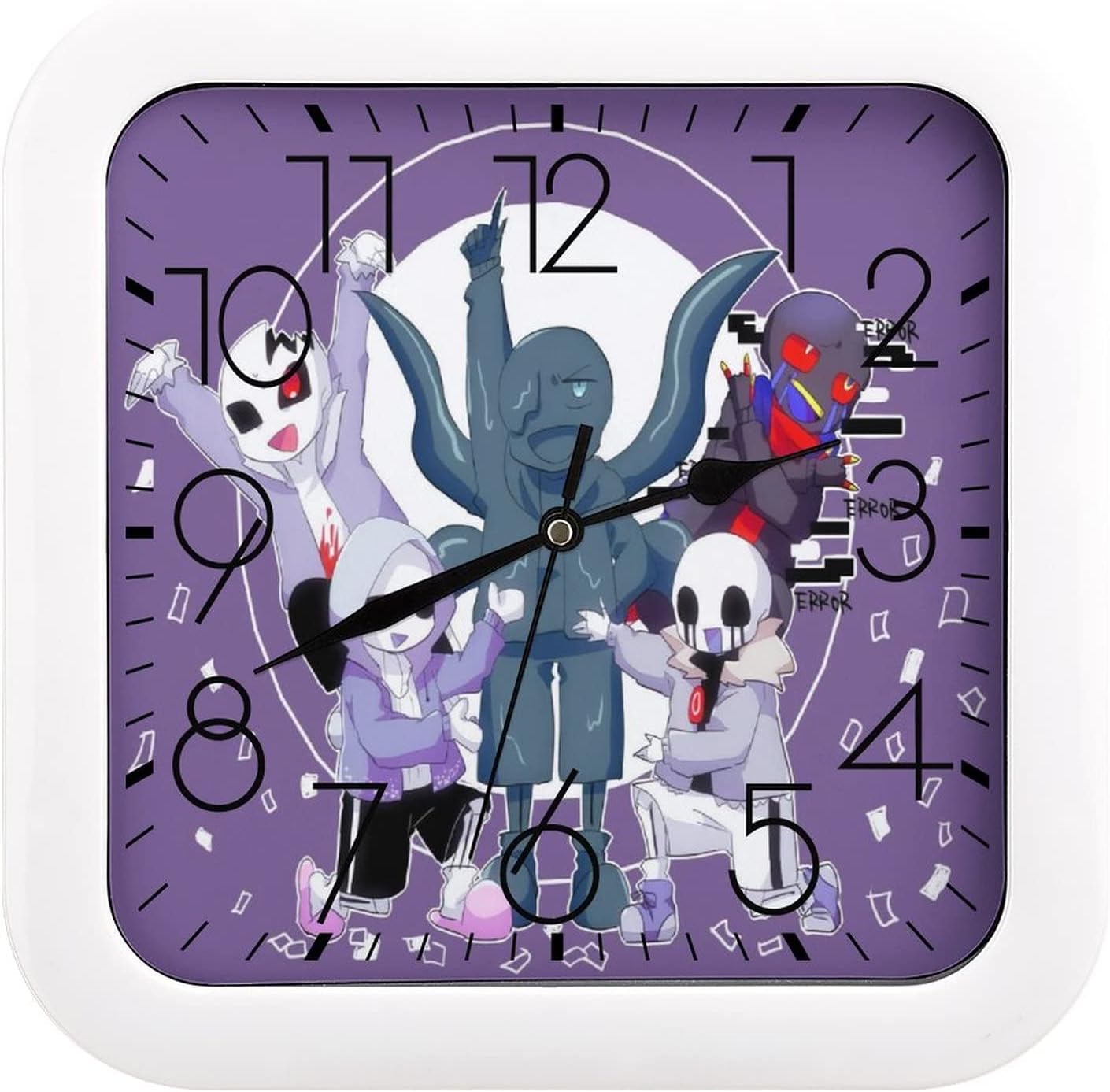 Amazon.co.jp: Undertail Wall Hanging Square Wall Clock, Radio Wave ...