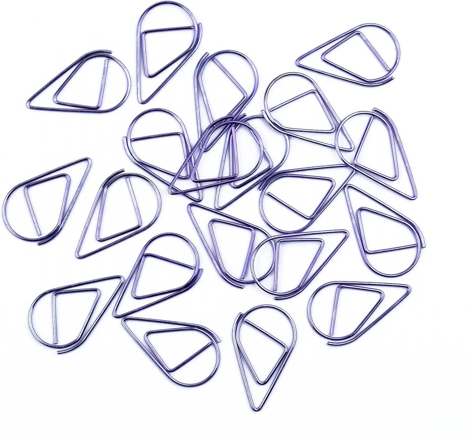 50Pcs Small Golden Paper Clips, Water Drop-Shaped Paperclips Bookmarks ...