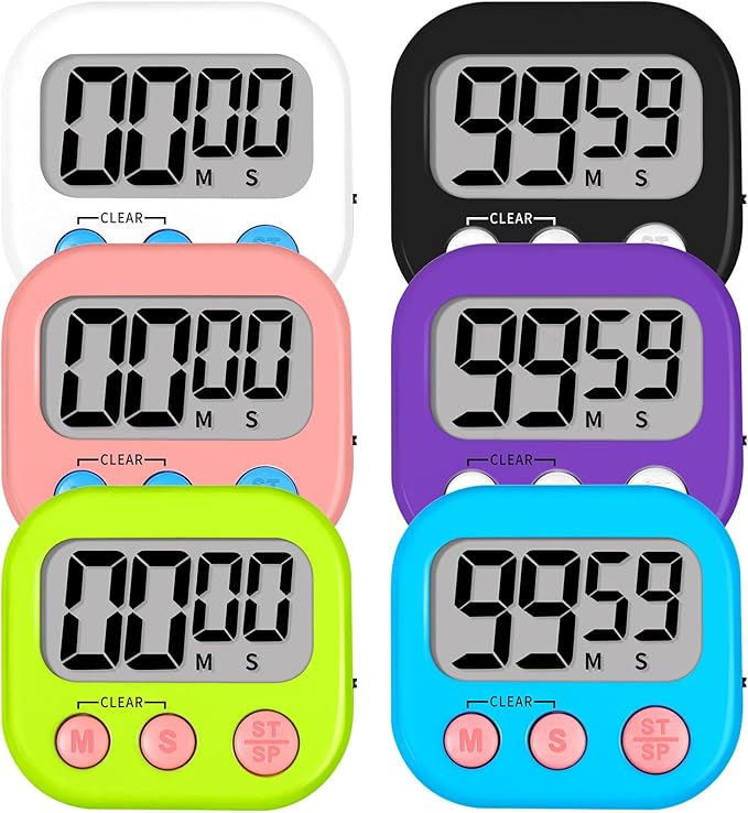 Amazon.com: Lasubst Digital Kitchen Timers for Cooking, Magnetic ...