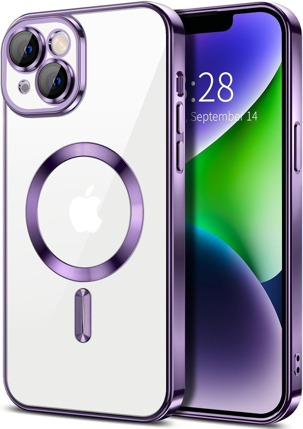 Amazon.com: Hython Magnetic Clear for iPhone 14 Case with Camera Lens ...