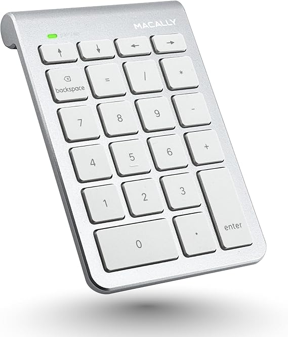 Amazon.com: Macally Bluetooth Number Pad for Laptop - Wireless Numeric Keypad - 22 Key Numeric ...