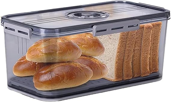 Amazon.com: YUANNING Bread Boxes for Kitchen Countertop, Time Recording ...