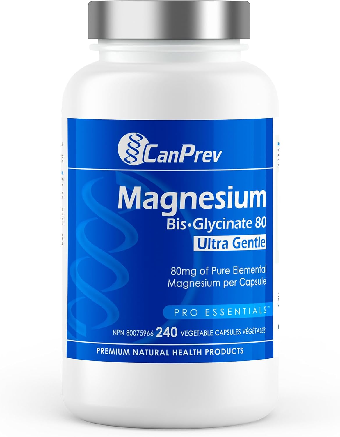 CanPrev Magnesium Biglycinate Chelated 80mg Ultra Gentle 240 V-Caps 80 ...