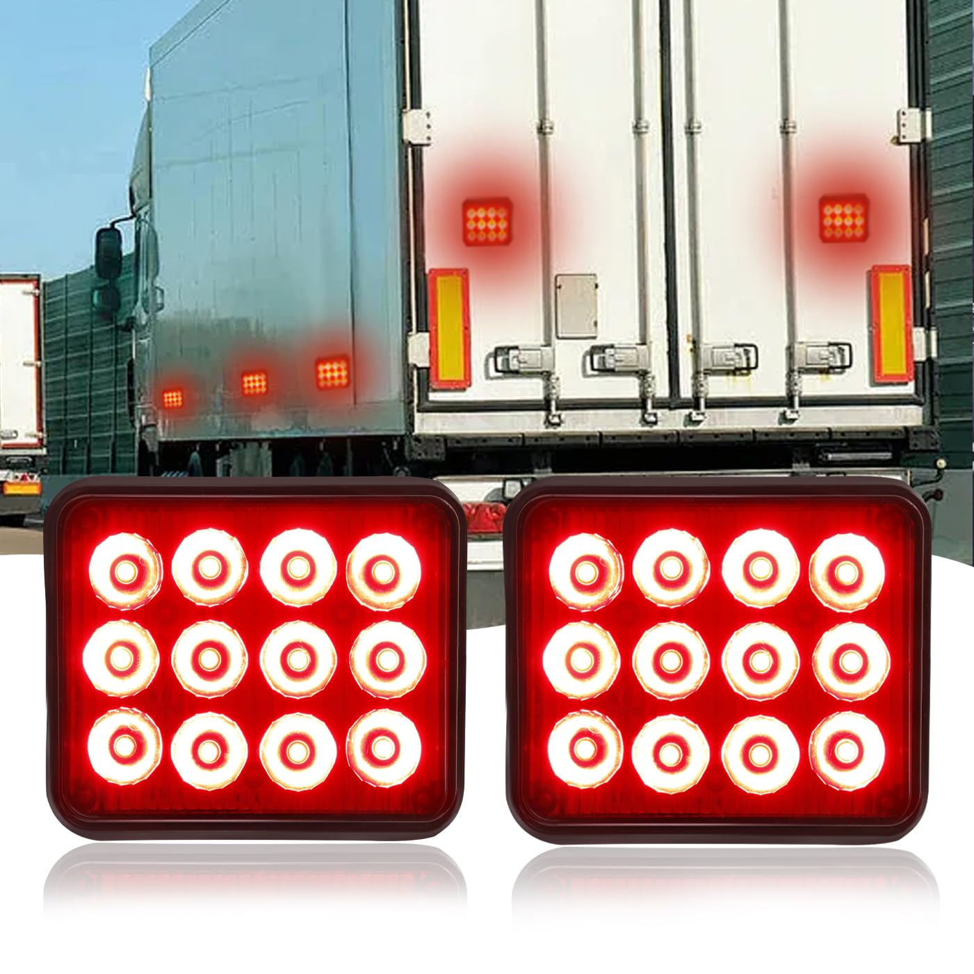 Amazon.com: ADAURIS 2PCS Red Wireless Trailer Lights,flashing red light ...