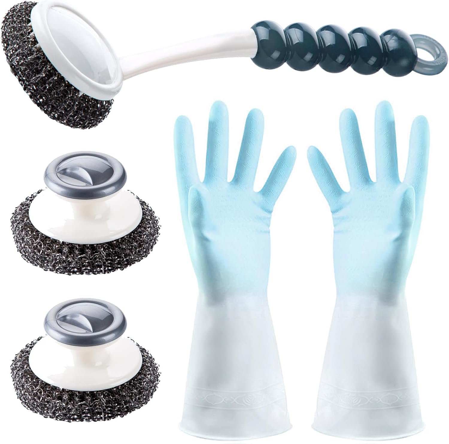 Amazon.com: Stainless Steel Scrubber with Handle: Steel Wool Scrubber ...