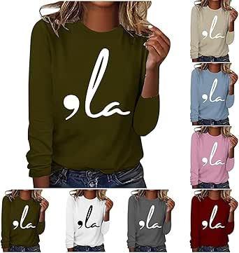 Amazon.com: Comma La Tshirt Women Long Sleeve Kamala-Harris 2024 for ...