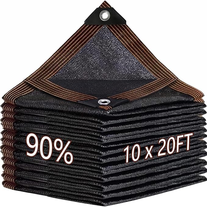 Amazon.com : Gebena 90% Shade Cloth, 20x10ft Mesh Tarp with Grommets ...