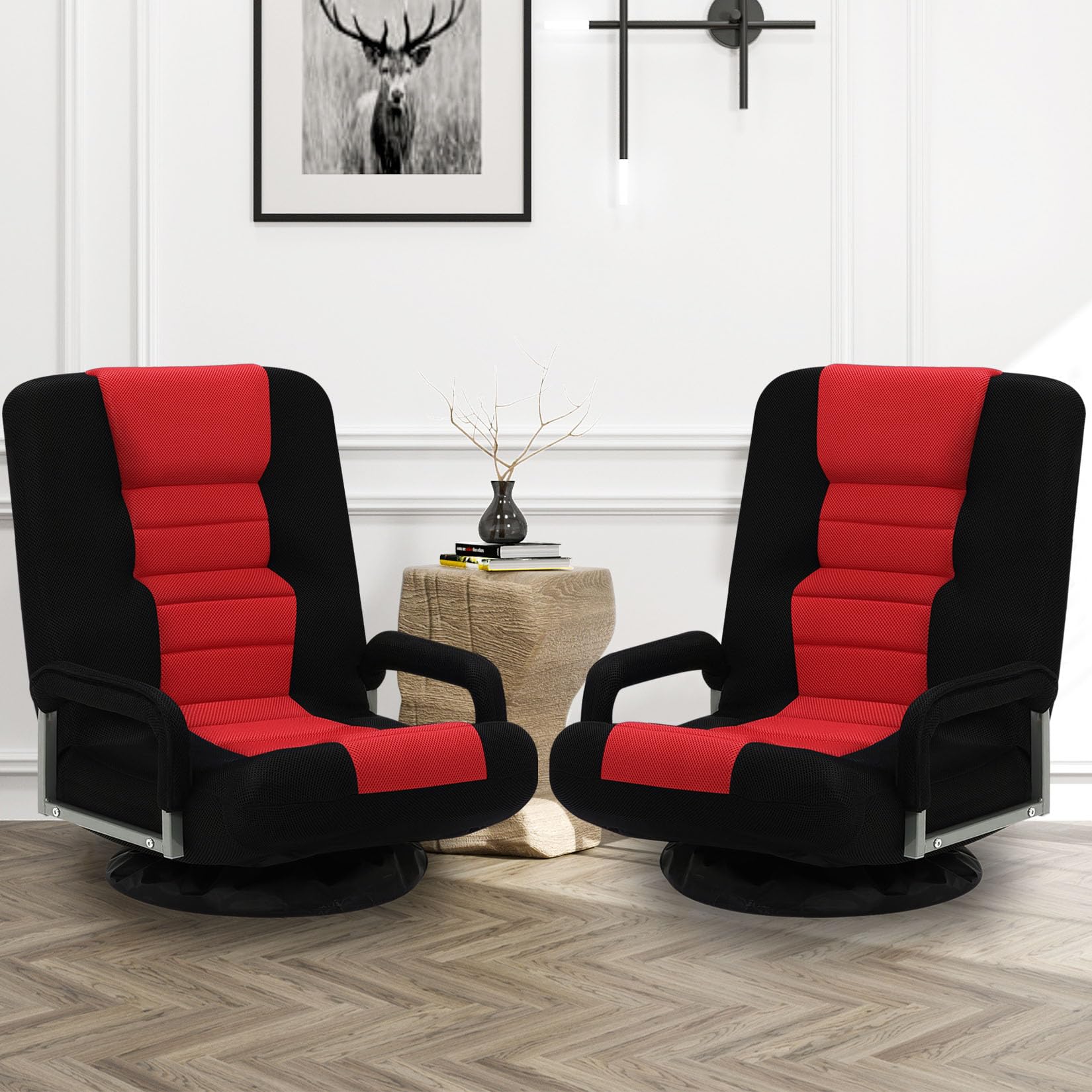 Amazon.com: ACIPENSER Swivel Gaming Chair Multipurpose 2PACK Floor ...