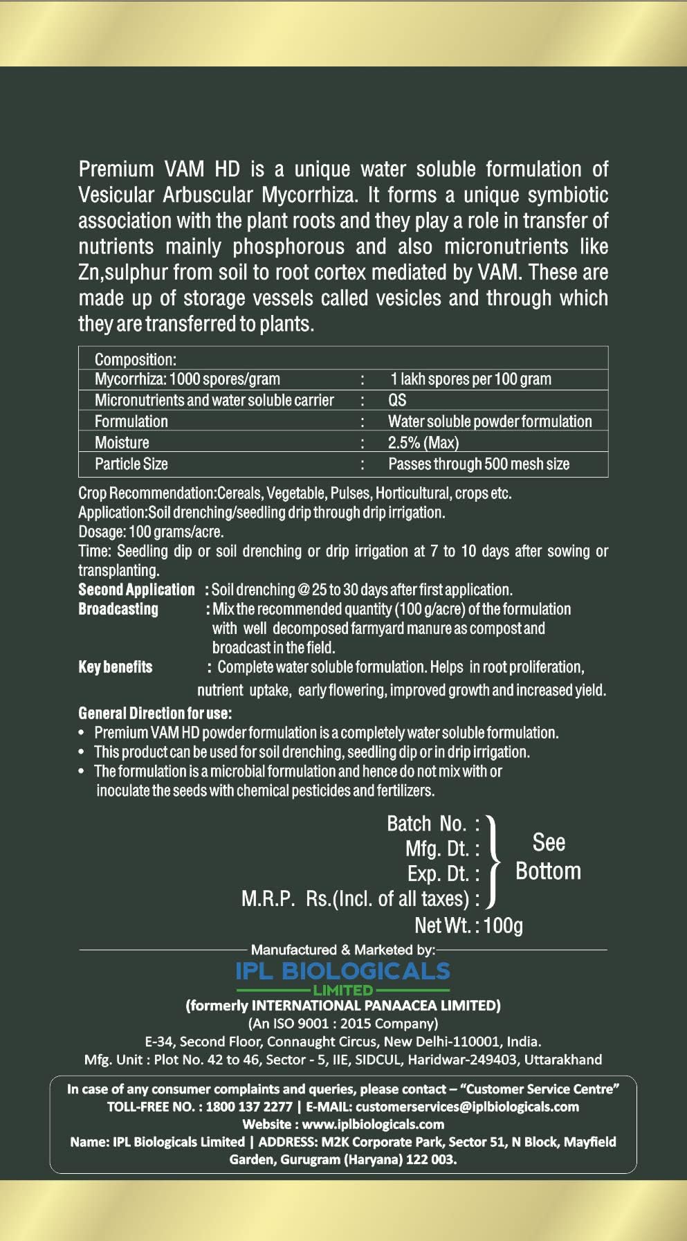 IPL 5G (Liquid) Natural humic and fulvic Fertilizer of ipl Biological ...