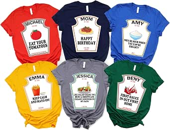 Personalized Condiment Shirts, Halloween Custom Text T-shirt, Tomatoes ...