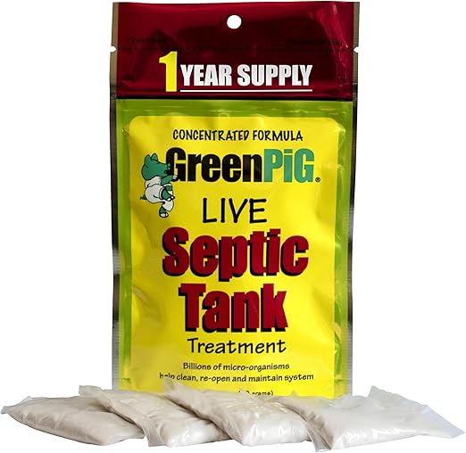 GreenPig Solutions 52 Concentrated Formula Live Septic Tank Treatment ...