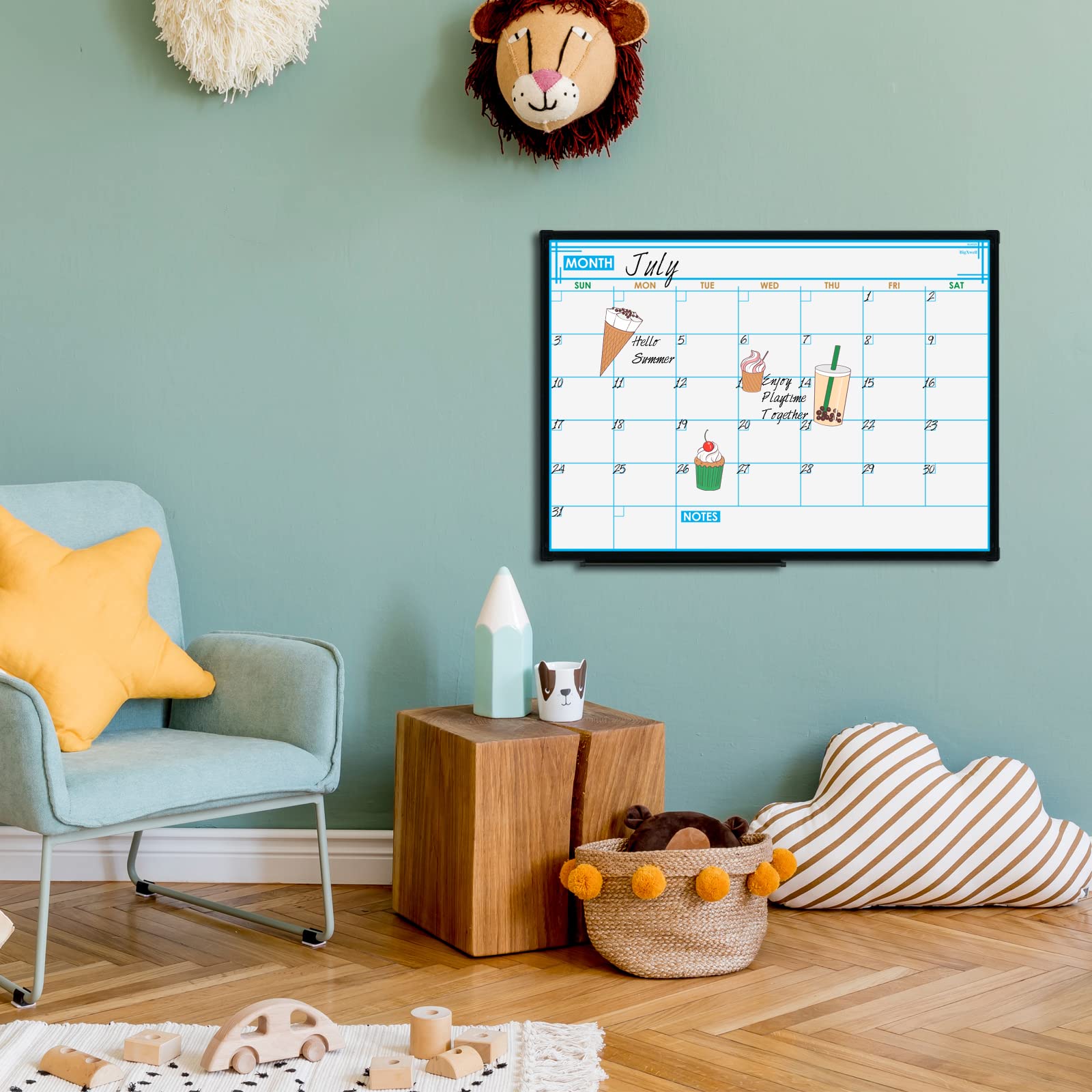 Snapklik.com : BigXwell Calendar Whiteboard Magnetic 24 X 18 Inch, Dry ...