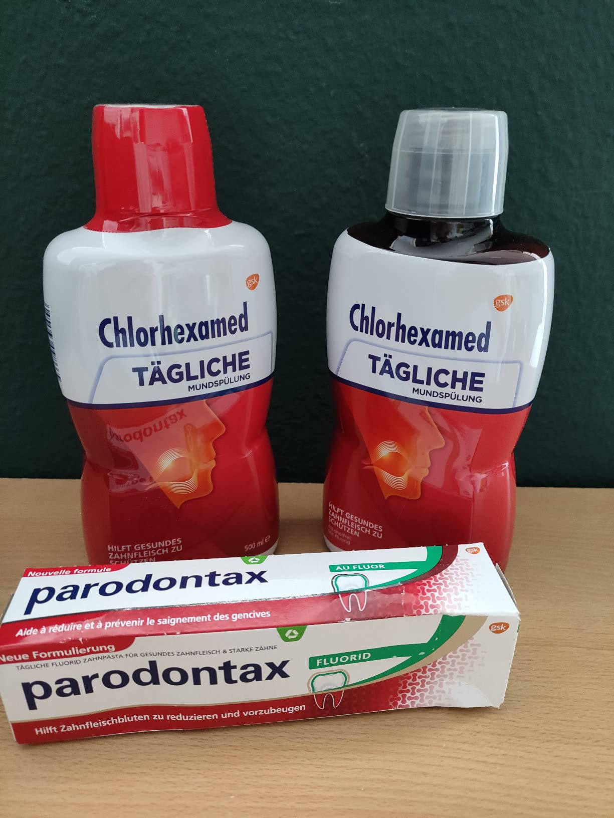 Chlorhexamed tägliche Mundspülung, 2x500ml + Parodontax Fluorid ...