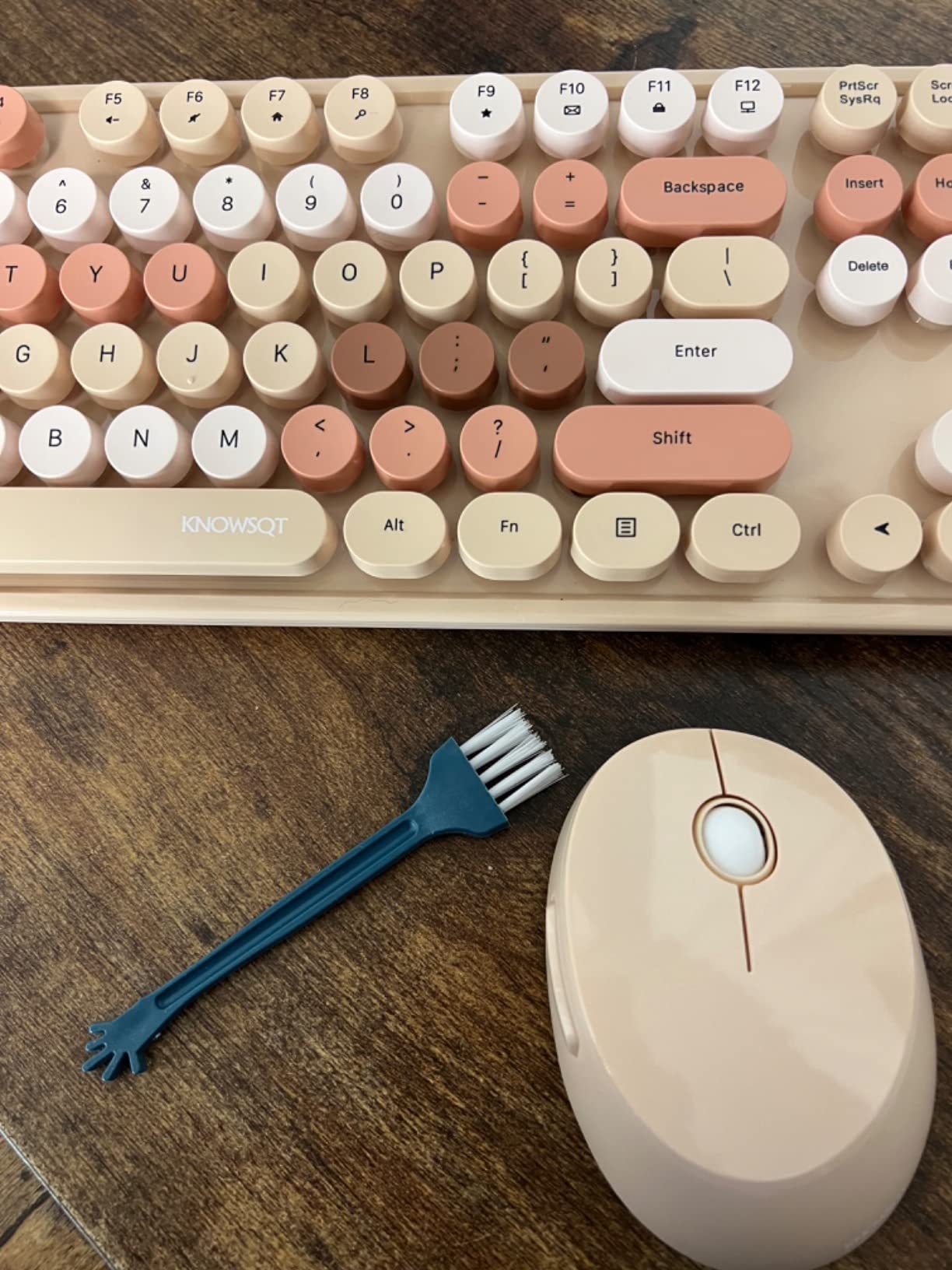 $8/mo - Finance KNOWSQT Wireless Keyboard and Mouse Combo, Milk Tea 104 ...