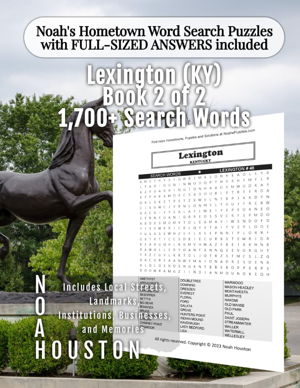Noah's Hometown Word Search Puzzles with FULL-SIZED ANSWERS included ...