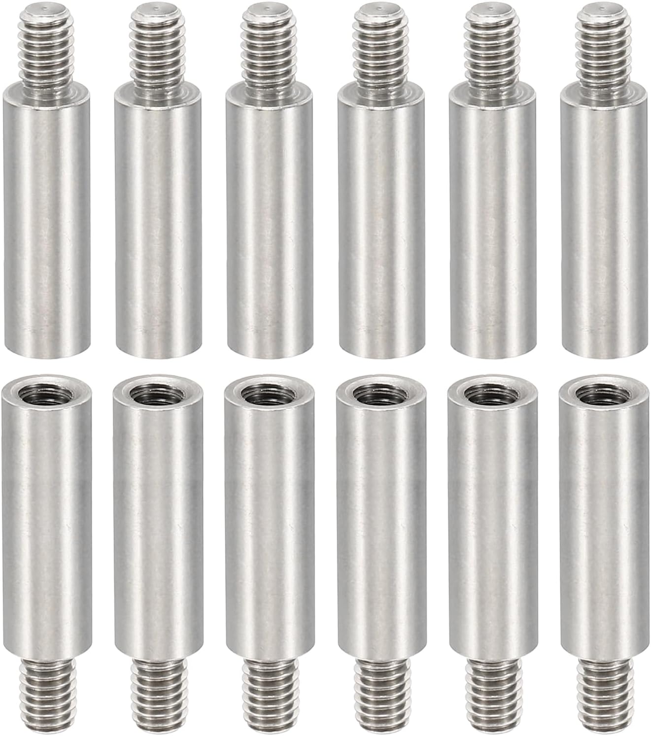 PATIKIL 24pcs M4 Standoffs, M4 18+6mm Spacer Standoffs Steel Threaded ...