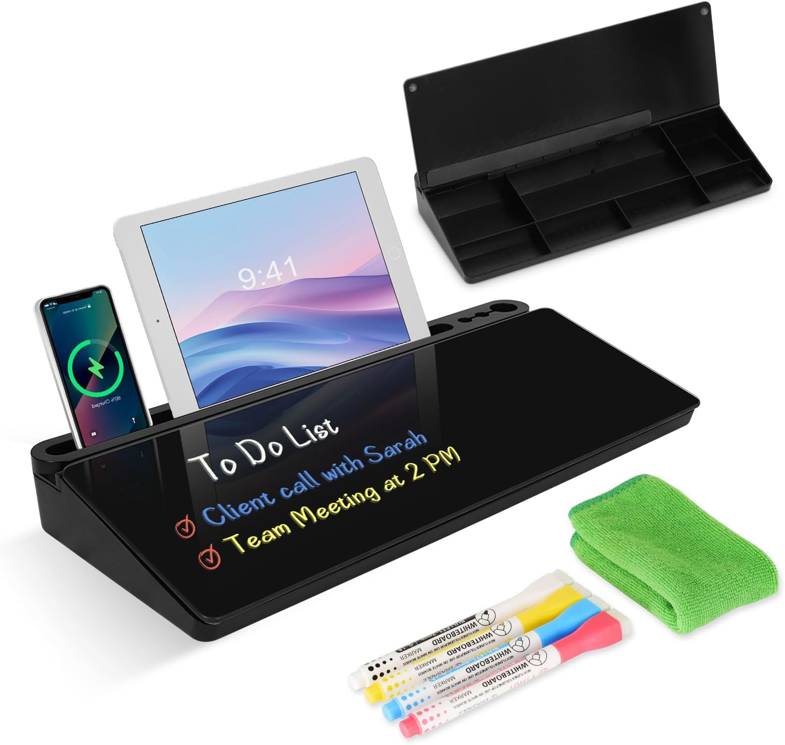 Amazon.com : Birch Desktop Whiteboard with Storage & Multiple Markers ...