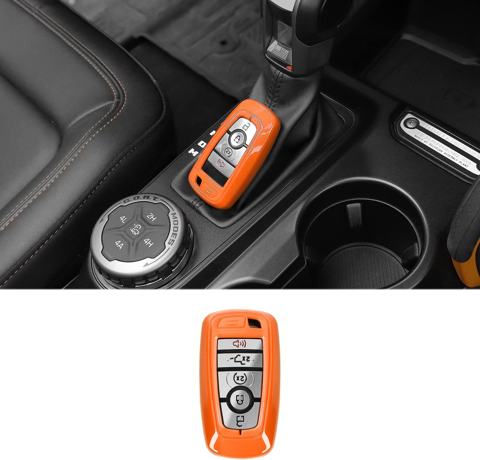 Amazon.com: SQQP Key Fob Cover Fit for Ford Bronco & Bronco Sport 2021 ...