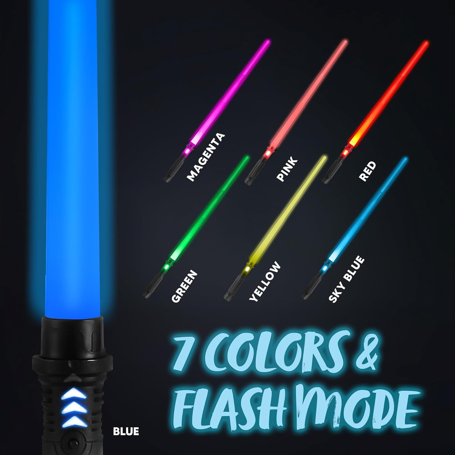 JOYIN Extendable 2-in-1 LED Sword Black Handle, 2 Australia | Ubuy