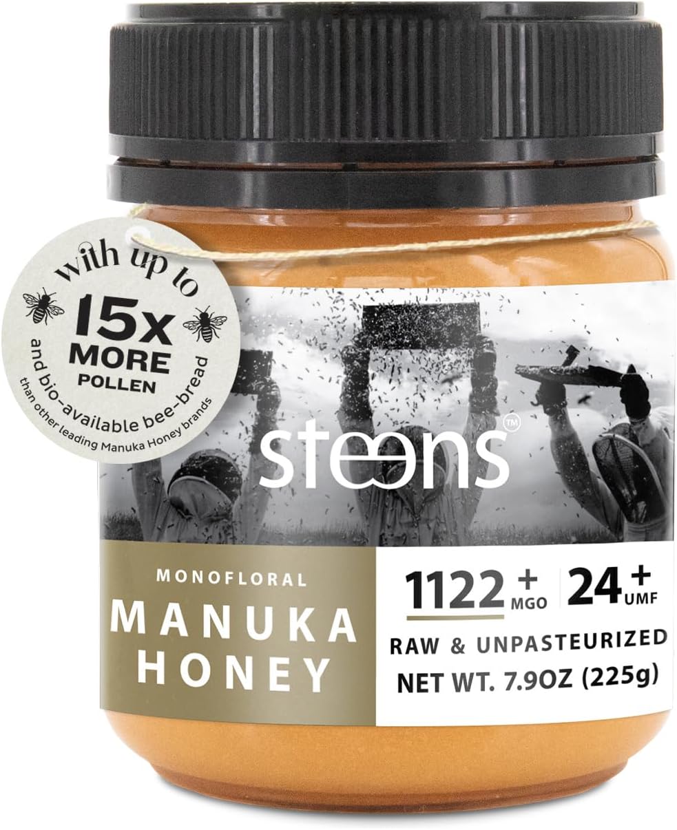 Amazon.com : Steens Manuka Honey - UMF 24+ and MGO 1122+ - Pure & Raw ...