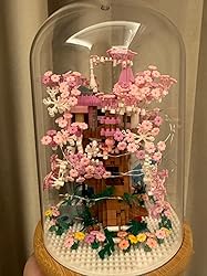 Amazon.com: Insgen Cherry Blossom Bonsai Tree House Building Flowers ...