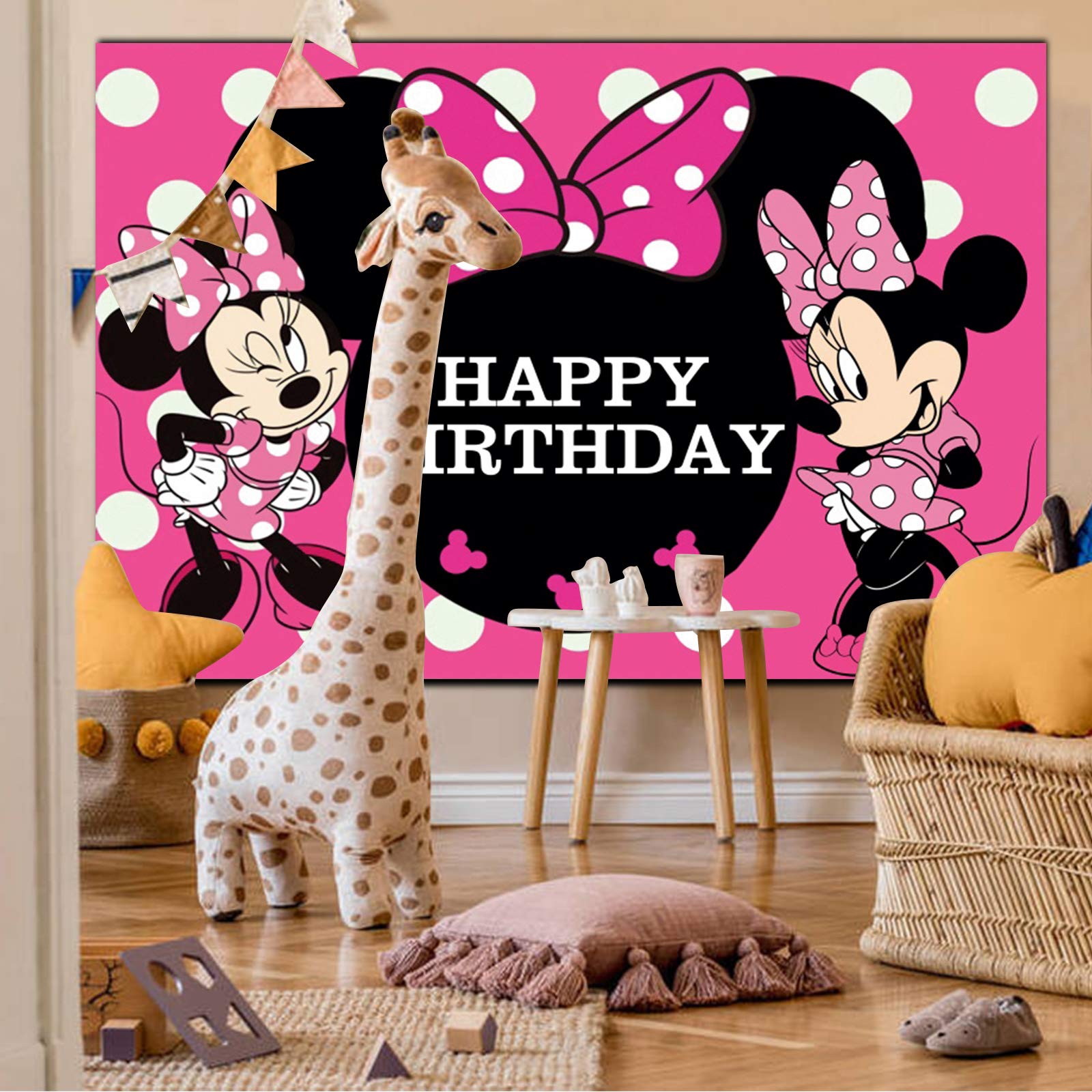 Minnie Mouse Birthday Party Supplies Minnie Mouse Backdrop for Birthday ...