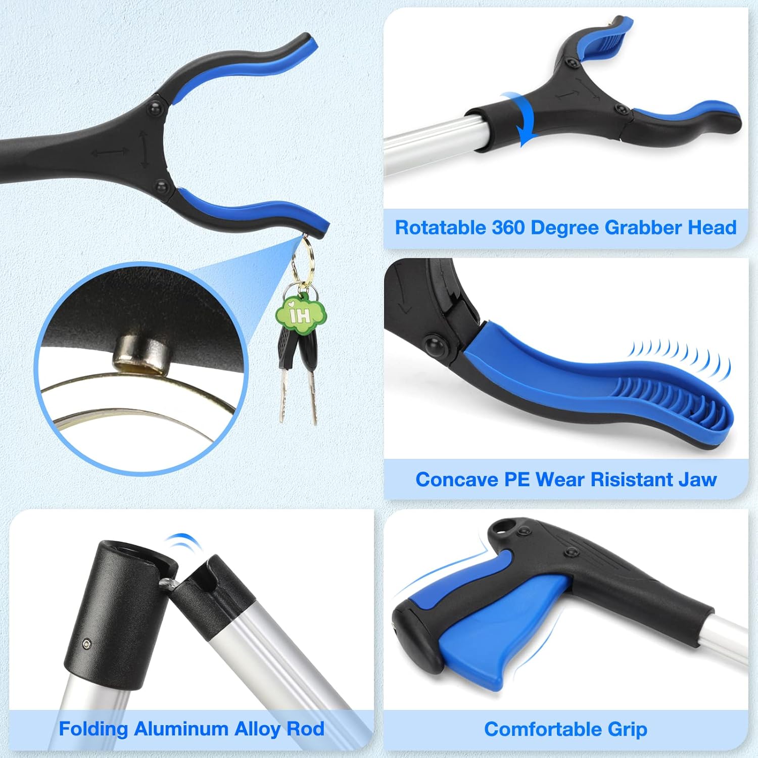 32-inch Reacher Grabber Tool with Magnetic Tip - Ideal for Elderly and ...