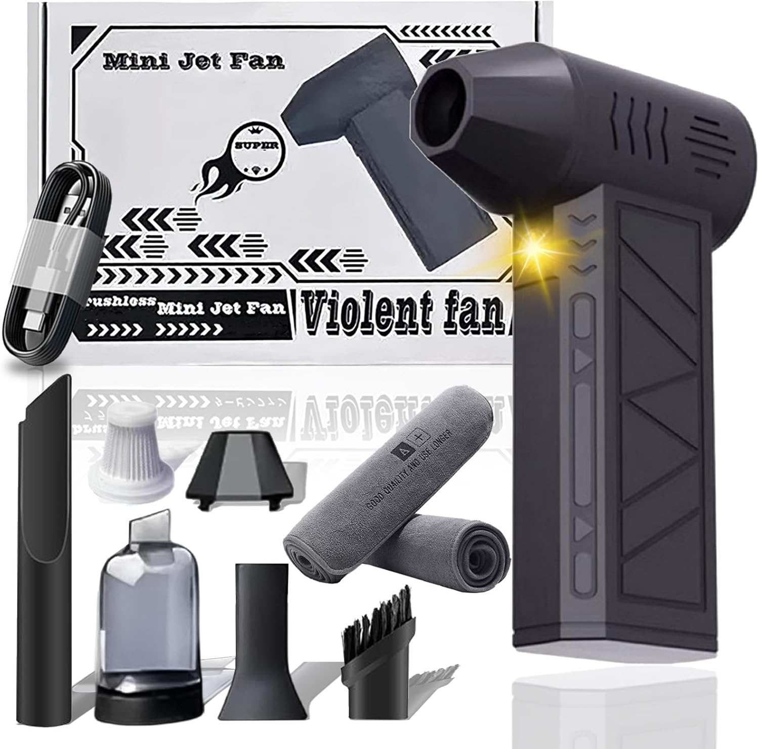 Amazon.com : 2026 Upgrade Pro LED Turbo Blower, 3 Gear Adjustable Mini ...