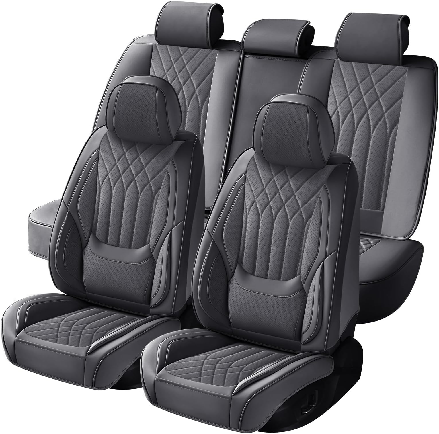 Amazon.com: GEZHOUBA Full Coverage Car Seat Covers Full Set Waterproof ...