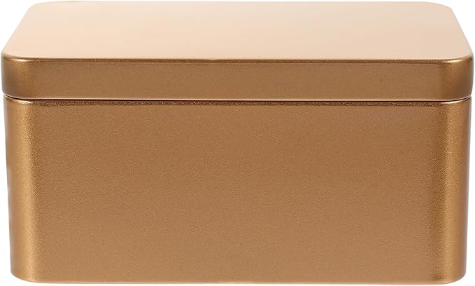 Amazon.com: HOMSFOU Tin Candy Container Rectangular Empty Tin Box with ...