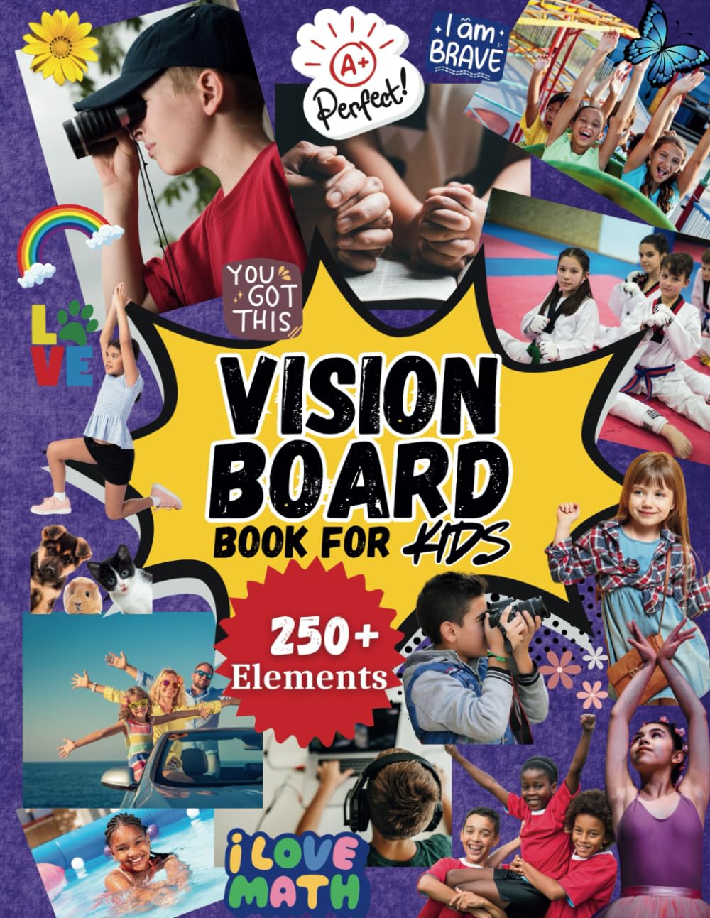 Vision Board Book for Kids: Magazines, Clip Art, Cut Outs, Stickers ...