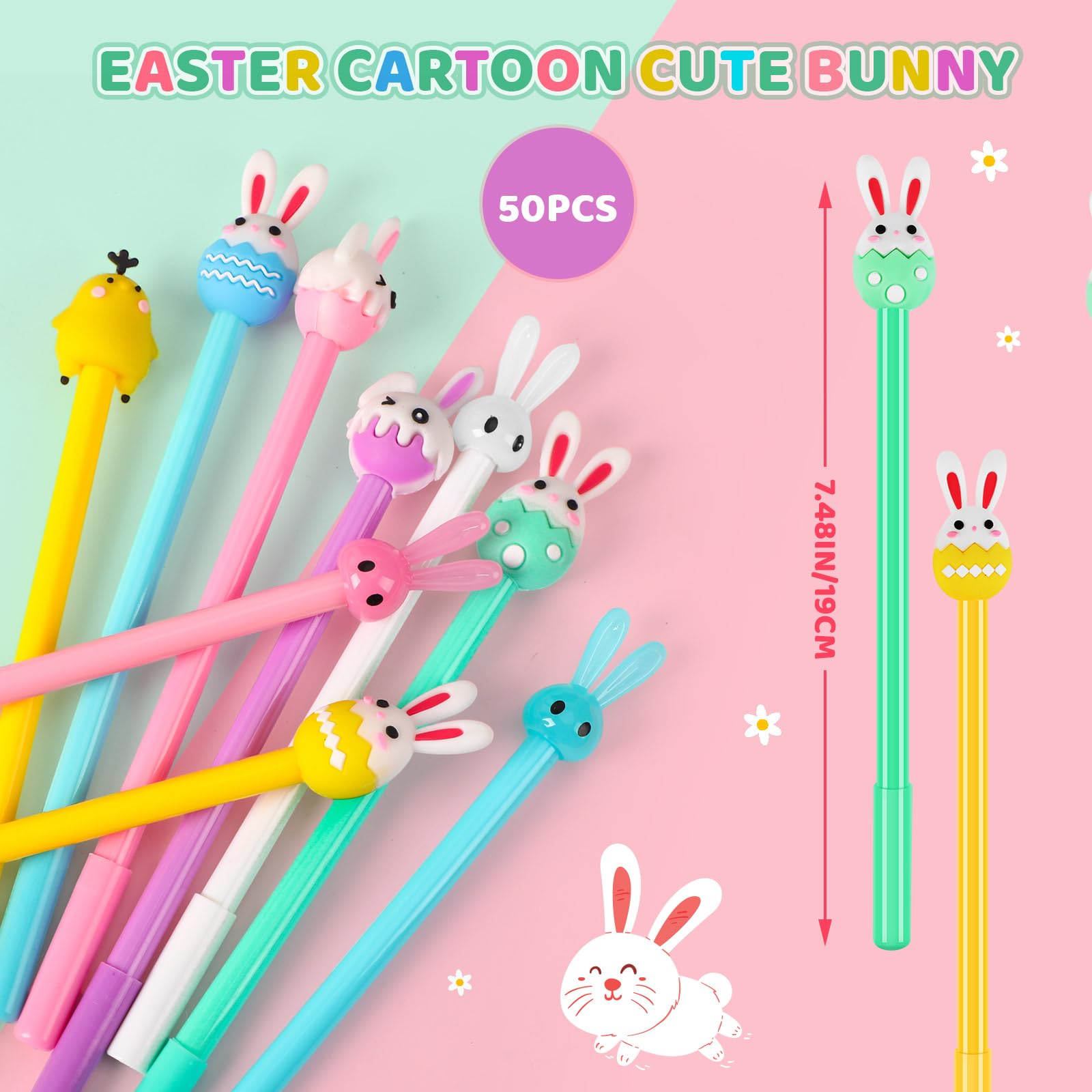 Snapklik.com : SANNIX 50 Pcs Easter Pens Cartoon Bunny Rabbit Carrot ...