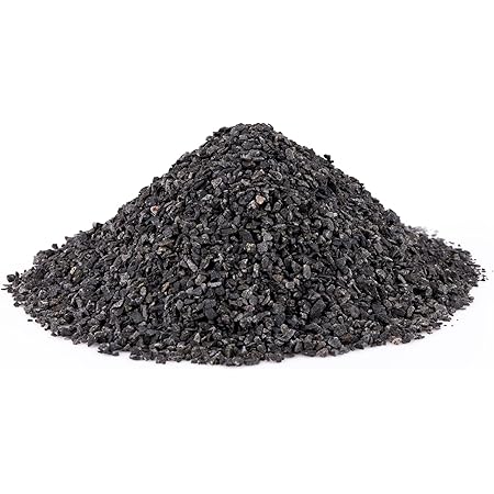 Fish Tank Gravel Aquarium Natural Substrate Perfect for Plants Growth (20kg, Dark Grey 1-3mm ...