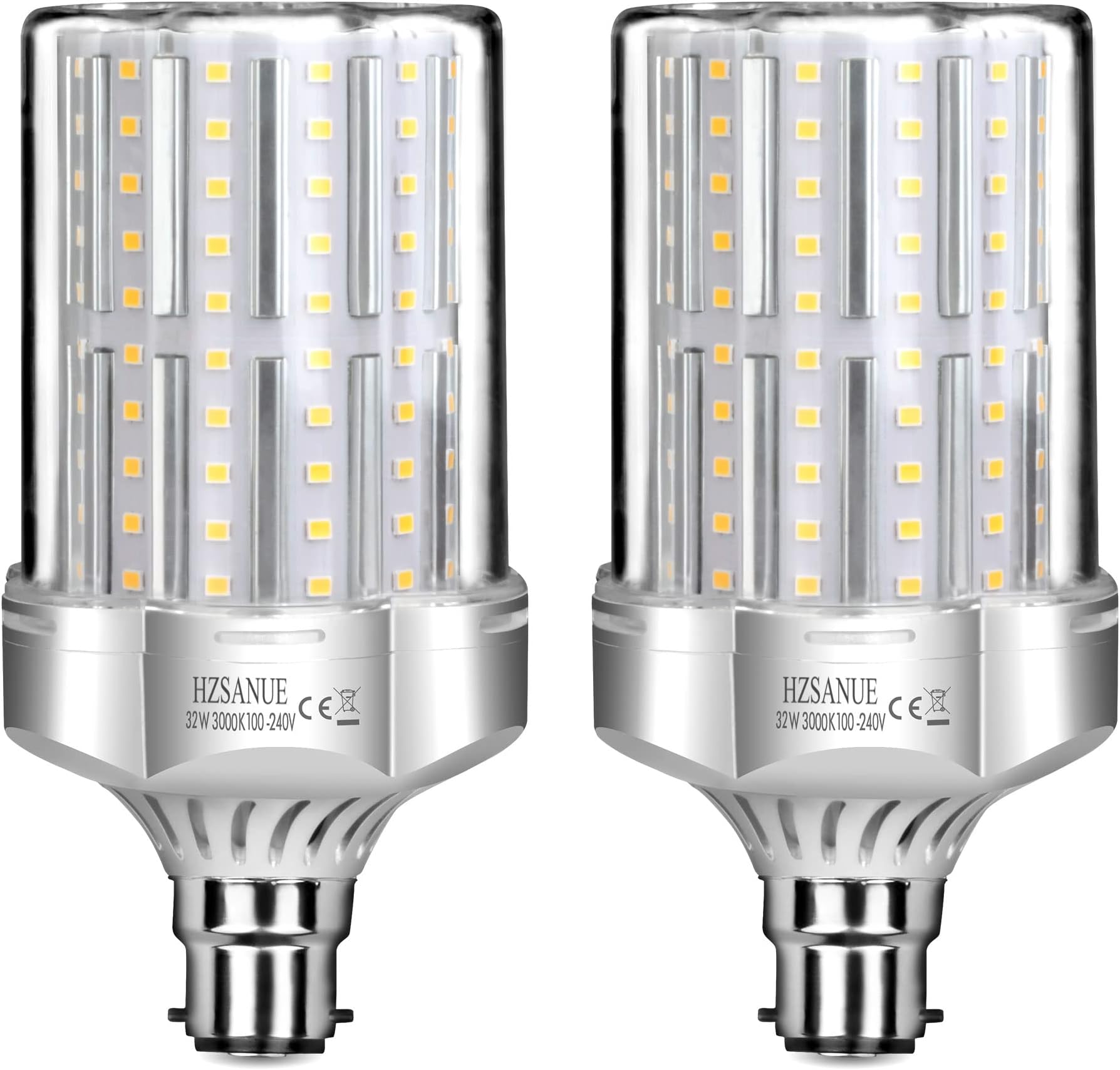 HZSANUE LED Light Bulbs 32W, 260W Incandescent Bulbs Equivalent, 3600Lm ...