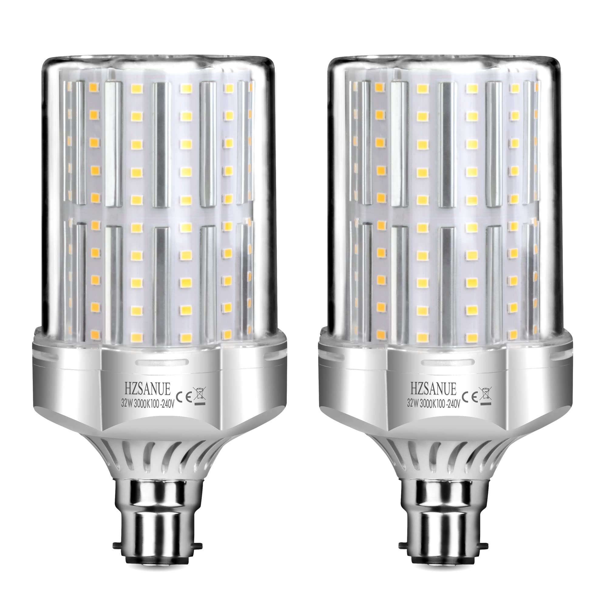 HZSANUE LED Light Bulbs 32W, 260W Incandescent Bulbs Equivalent, 3600Lm ...