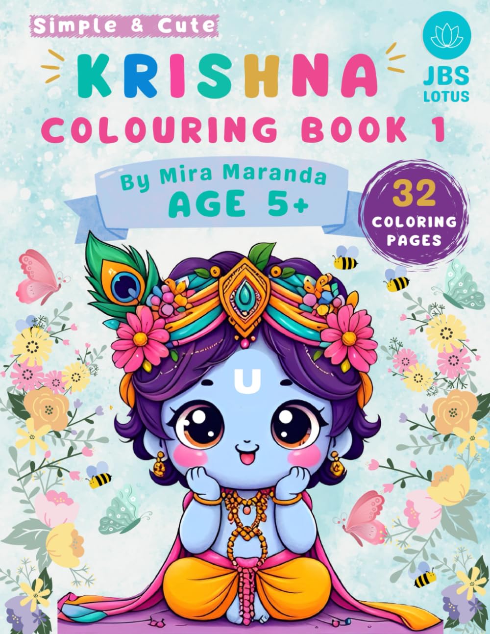 Krishna Colouring Book: Fun and Educational Colouring Pages Featuring ...