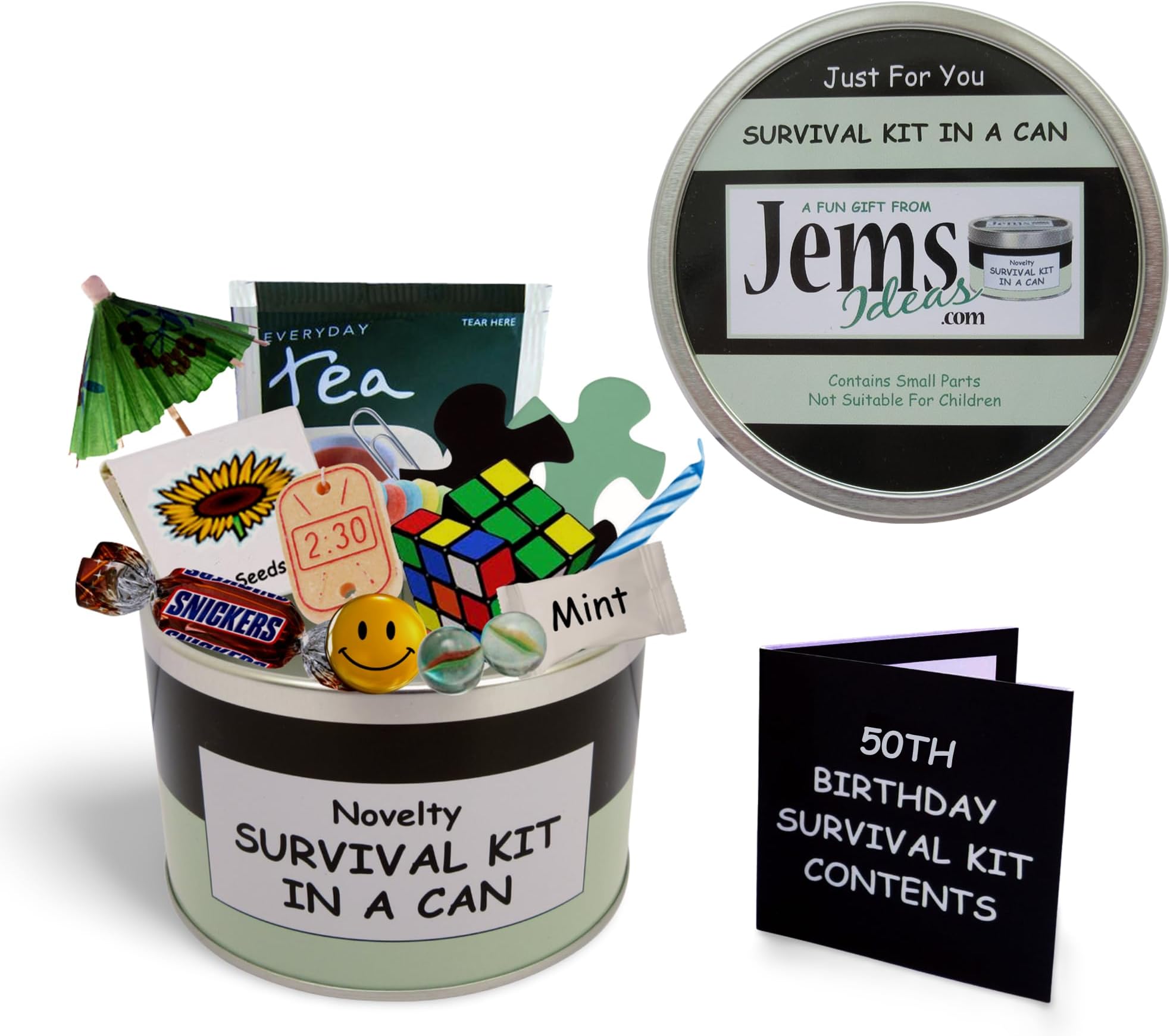 50TH BIRTHDAY SURVIVAL KIT IN A CAN. Happy 50th Birthday All In One ...