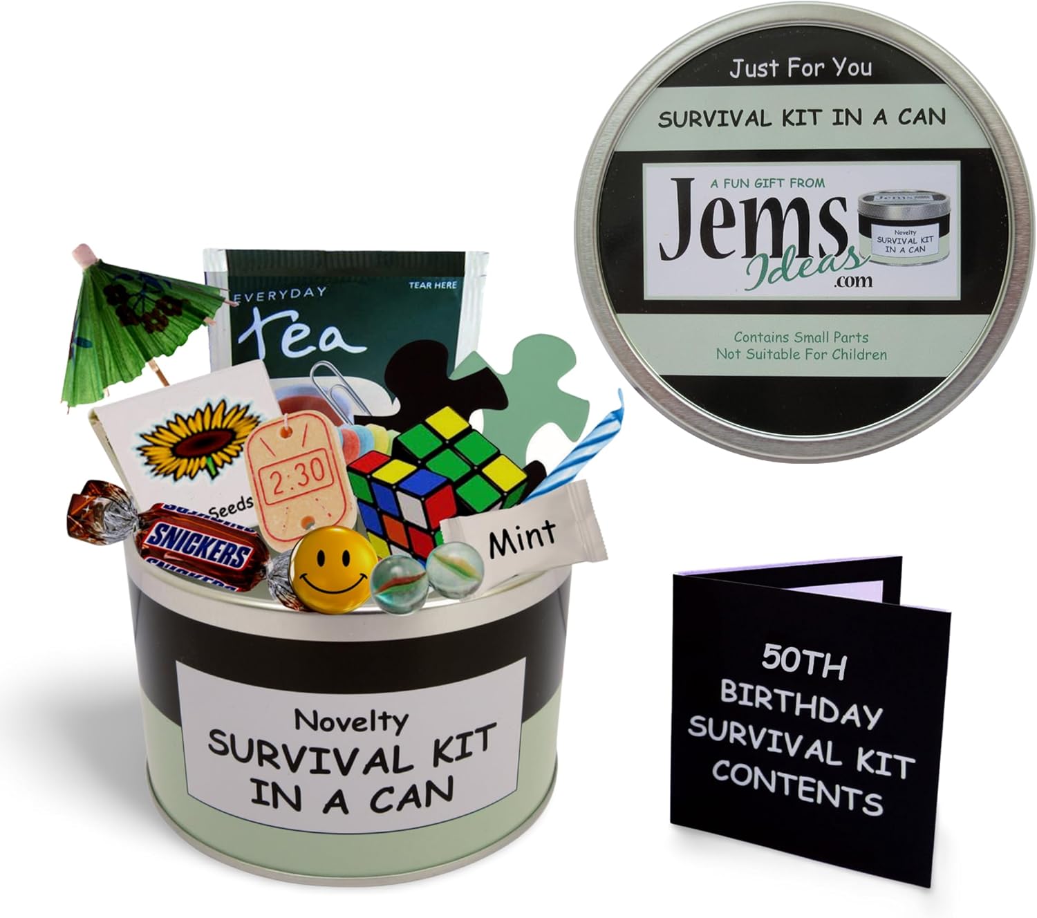 50TH BIRTHDAY SURVIVAL KIT IN A CAN. Happy 50th Birthday All In One ...