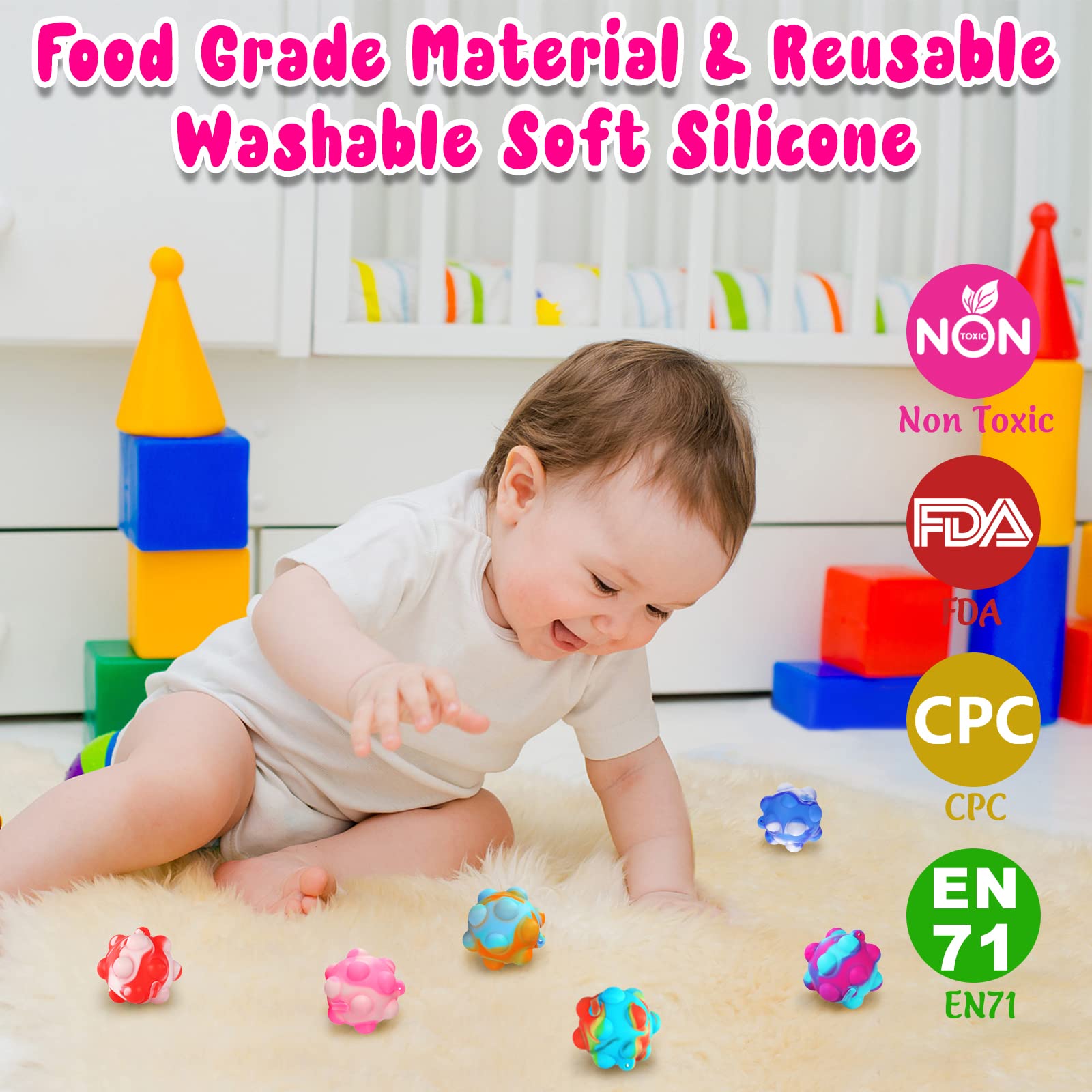 Snapklik.com : Inflatable Pop Ball Its Mini Fidget Toys Bulk 20 PCS 3D ...