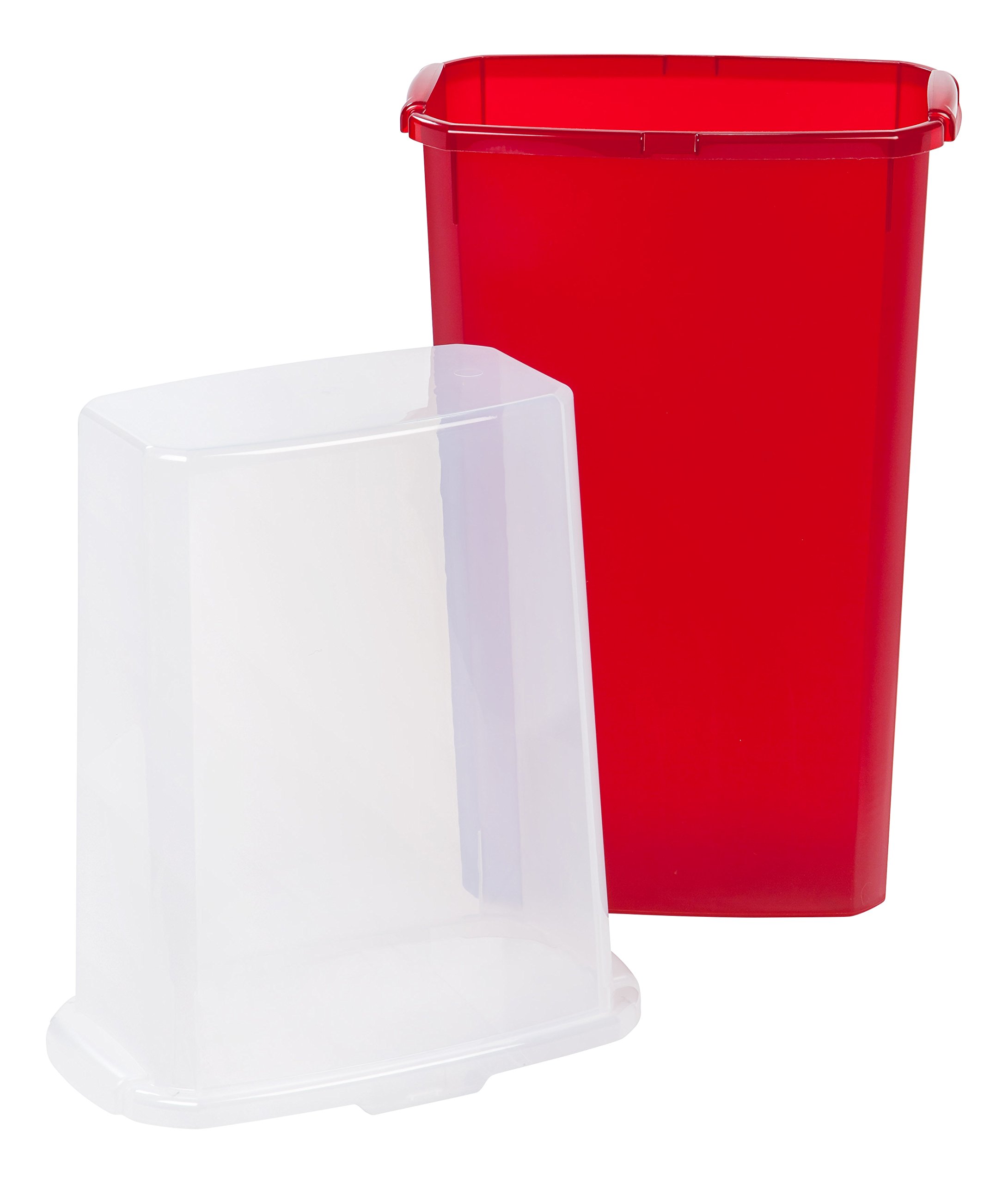 IRIS USA WPB-40 Vertical Wrapping Paper Box, 40-Inch, 1 Pack, Clear/Red ...