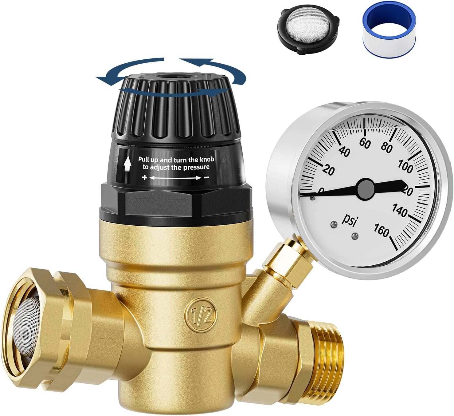 Amazon.com: SPECILITE Handle Adjustable Water Pressure Regulator valve ...