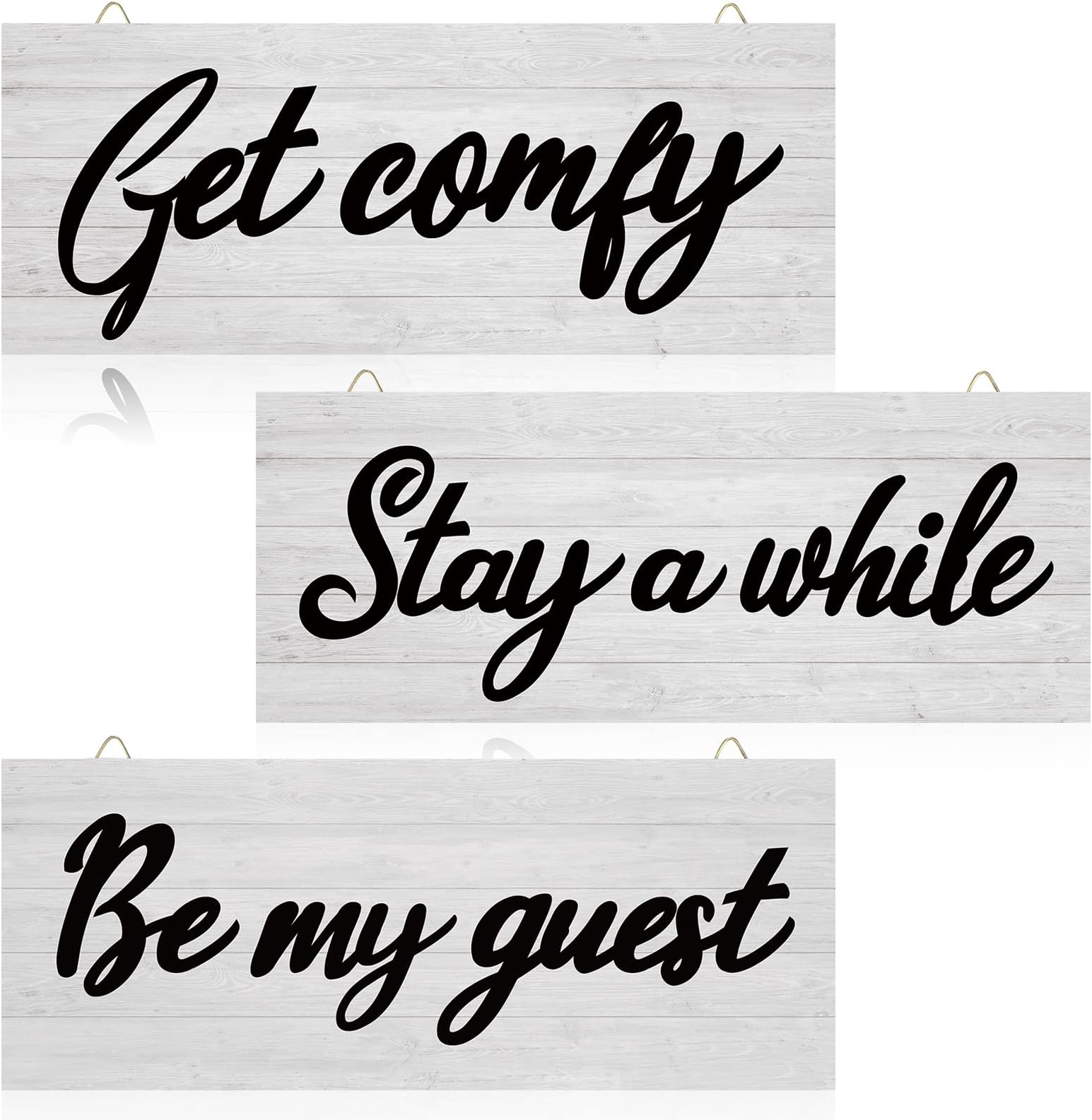 Amazon.com: Maitys 3 Pcs Guest Room Decor, Get Comfy Wall Sign Stay a ...