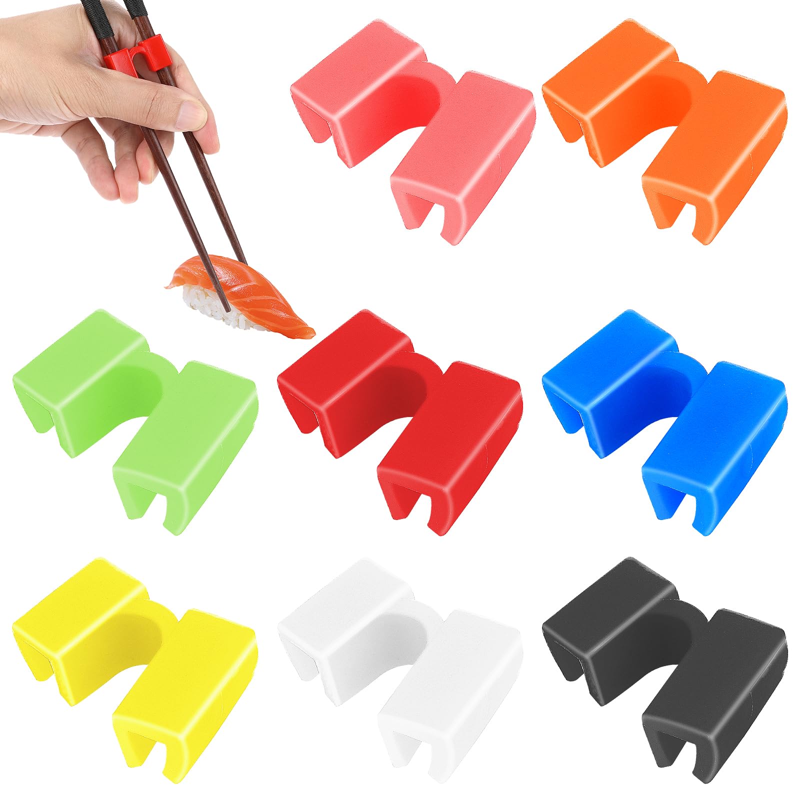 Chopstick Helpers for Beginners, Mabor 8 Pairs Training Chopstick ...